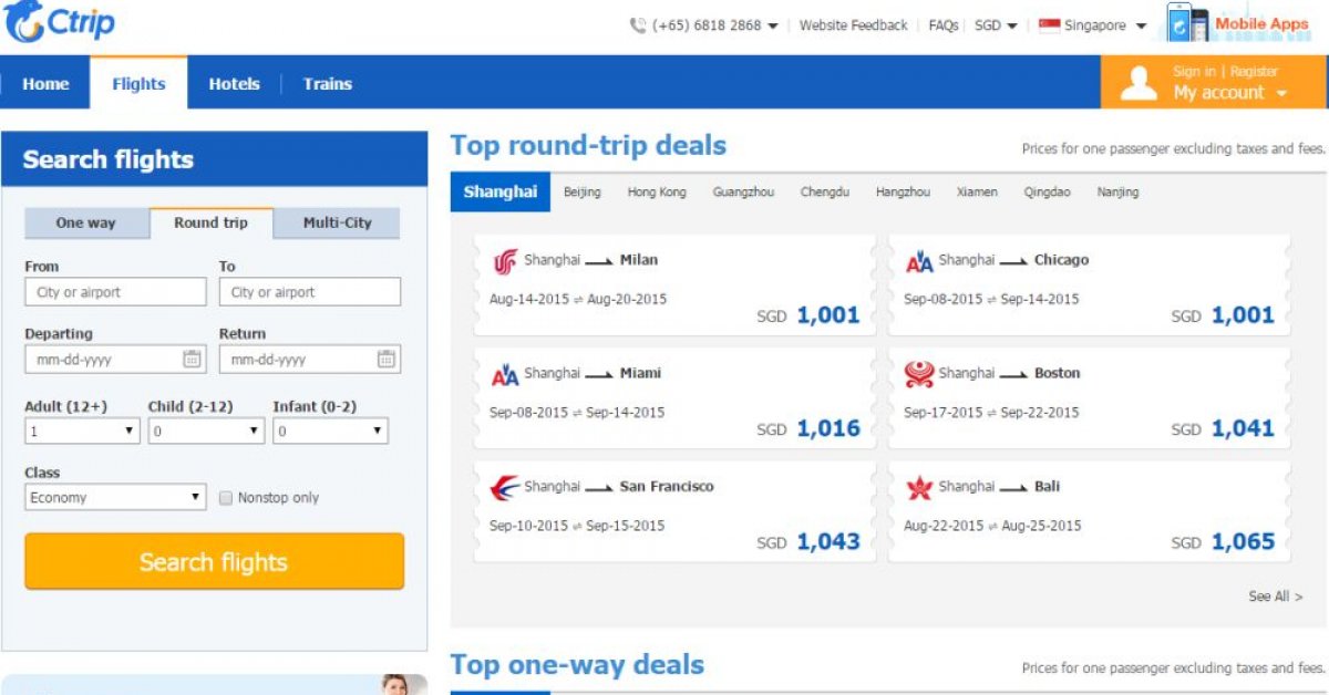 Online travel agency Ctrip may make travel bookings a breeze | SG ...
