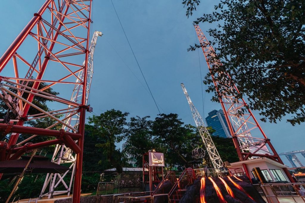 Asia’s tallest slingshot gives thrill-seekers a boost of adrenaline at ...