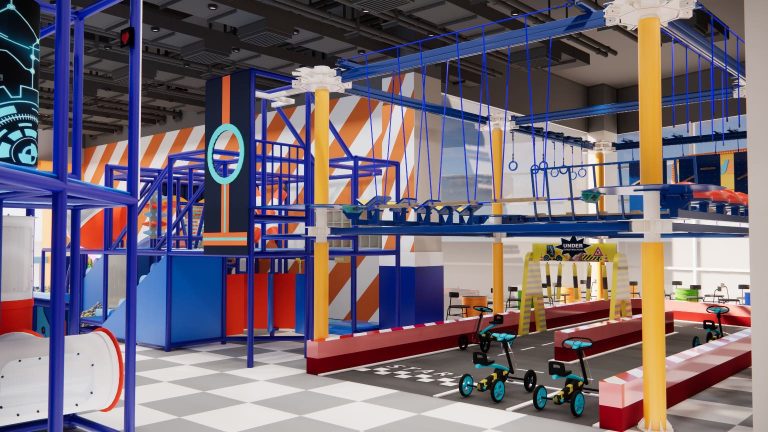 SkyPark by Kiztopia @ Cineleisure has rock climbing features, vertical ...
