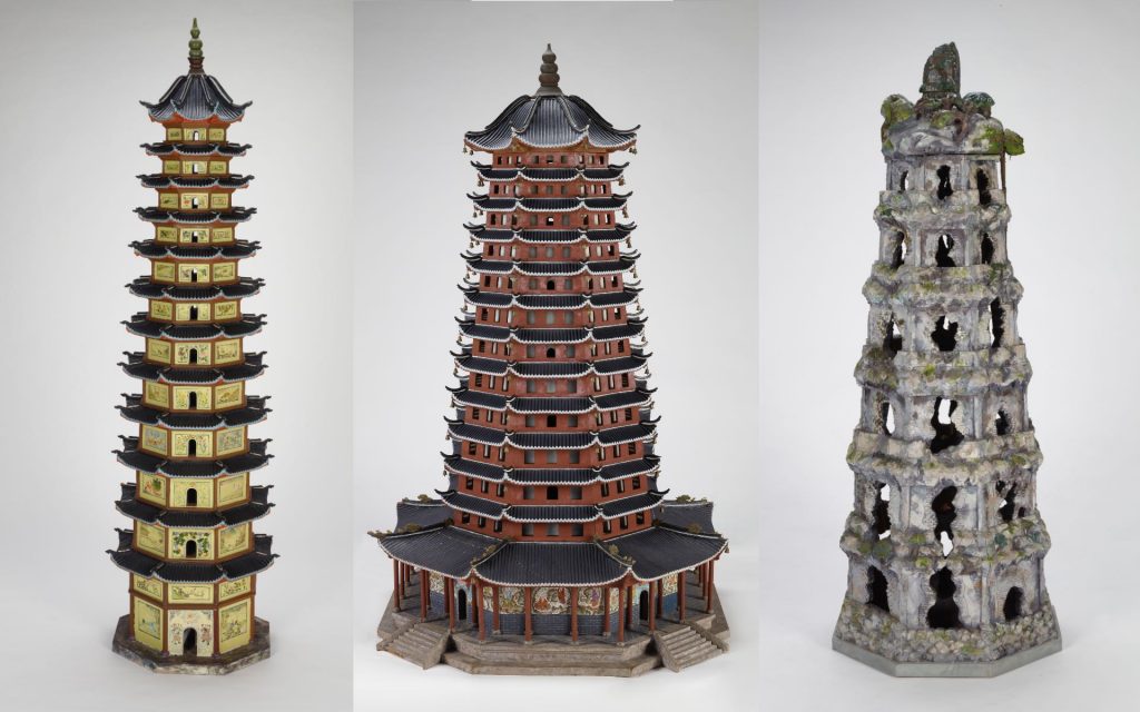 Special collection of hand-carved model pagodas on exhibition now at ...